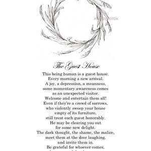 The Guest House by Rumi, Poem, Everyday Inspiration, Something to Live ...