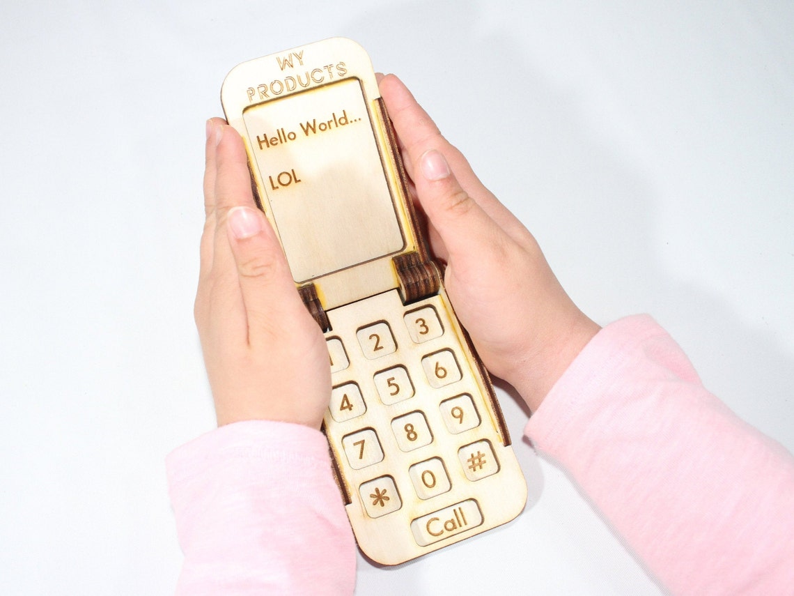 Kids Flip Phone Kit Wood - Etsy