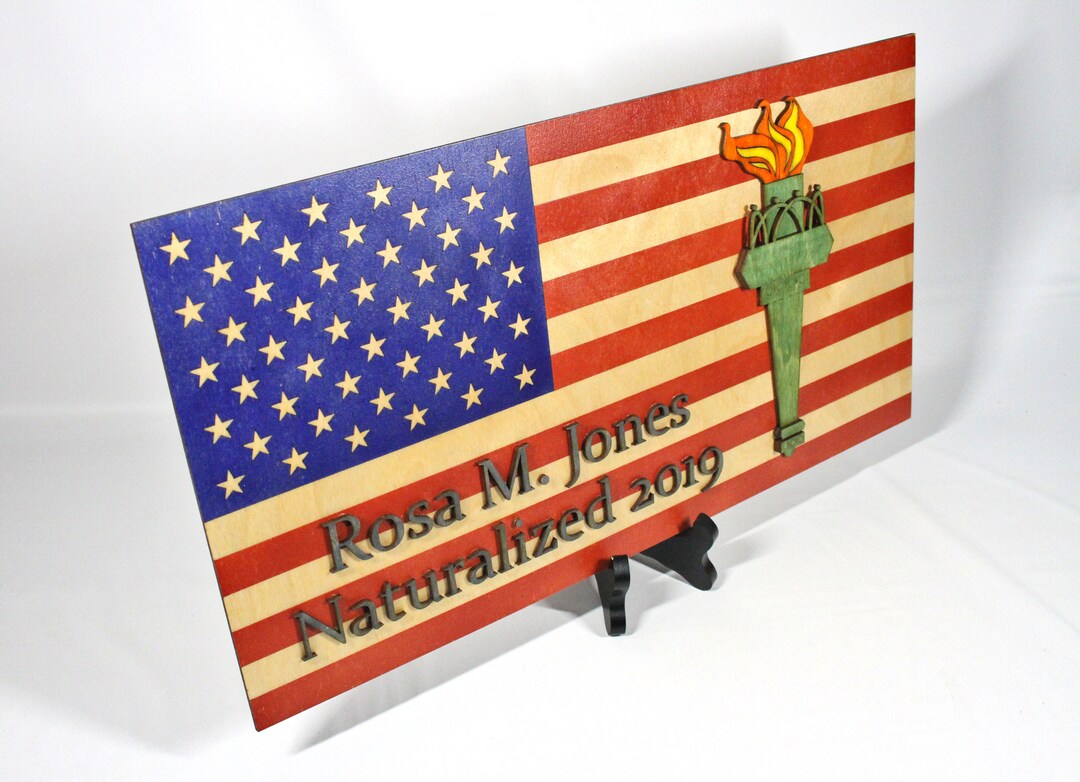 American Flag Citizenship Sign - Made to Order - Etsy