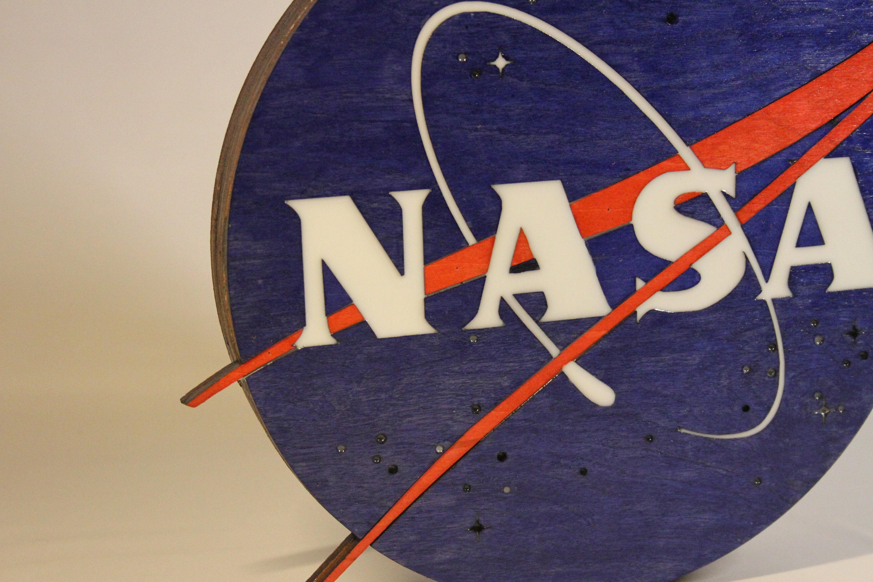 NASA Light-up Sign - Stain and Resin - Etsy