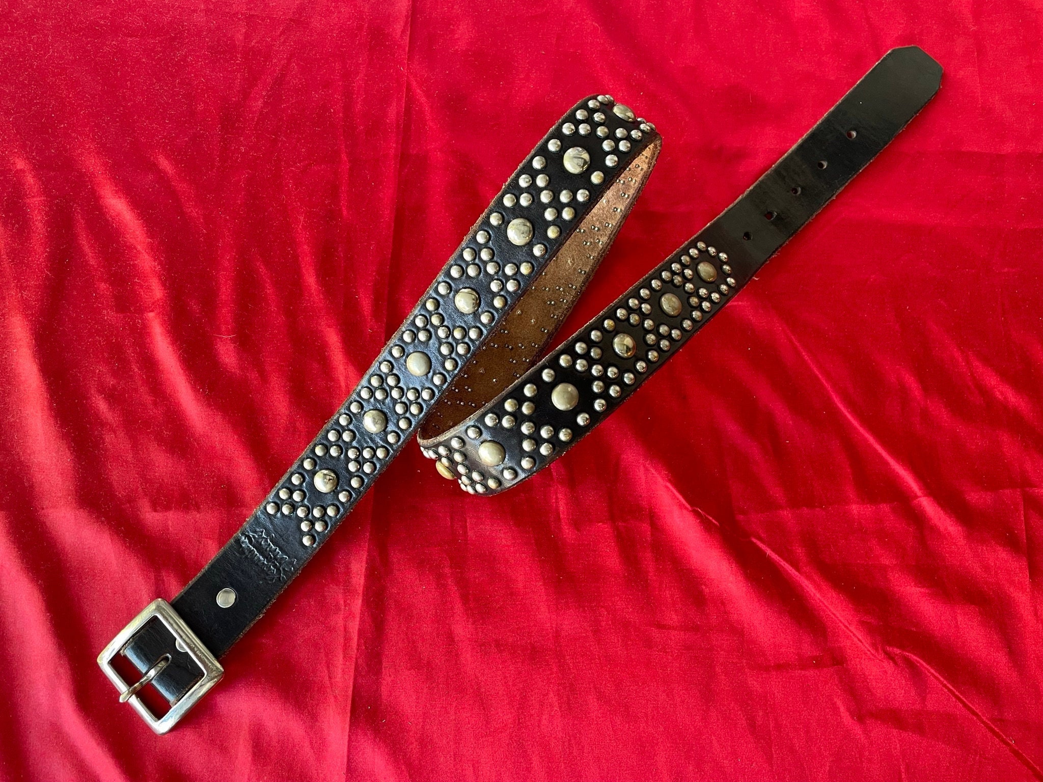 Handmade Studded, Ton Up, Rocker, Rockabilly, Western, Motorcycle Belt ...