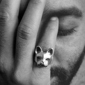 French Bulldog Ring, Frenchie Jewelry, Dog Lover Jewelry, Bulldog ...