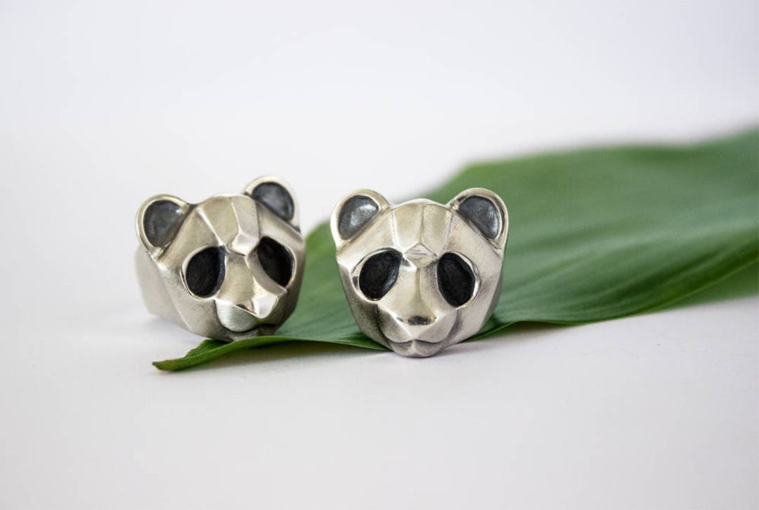 Panda Ring, Panda Jewelry, Panda Silver Ring, Animal Jewelry, Animal ...