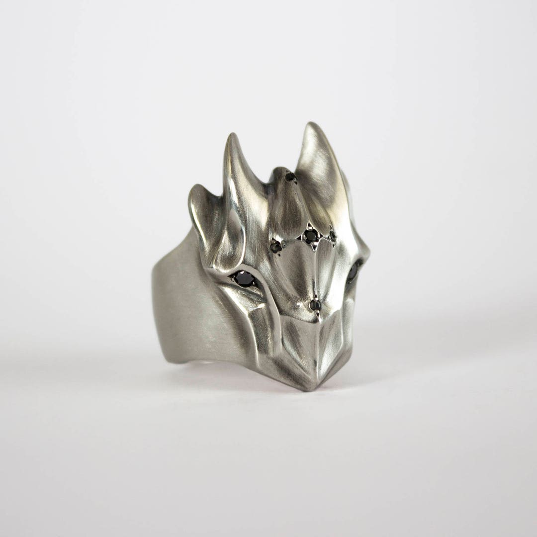 Dragon Ring With Black Diamonds, House Targaryen Dragon Ring, Game of ...