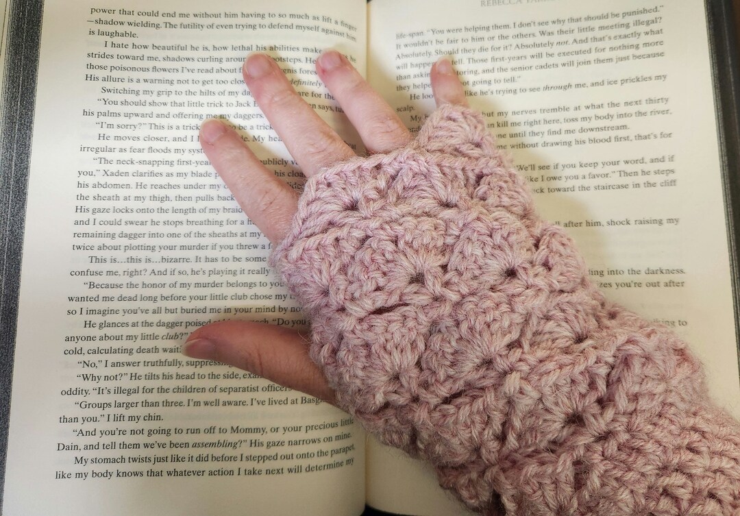 Fingerless Writing Gloves - Pink - Etsy
