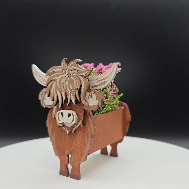 Highland Cow KIT Miniature Planter Box - Etsy