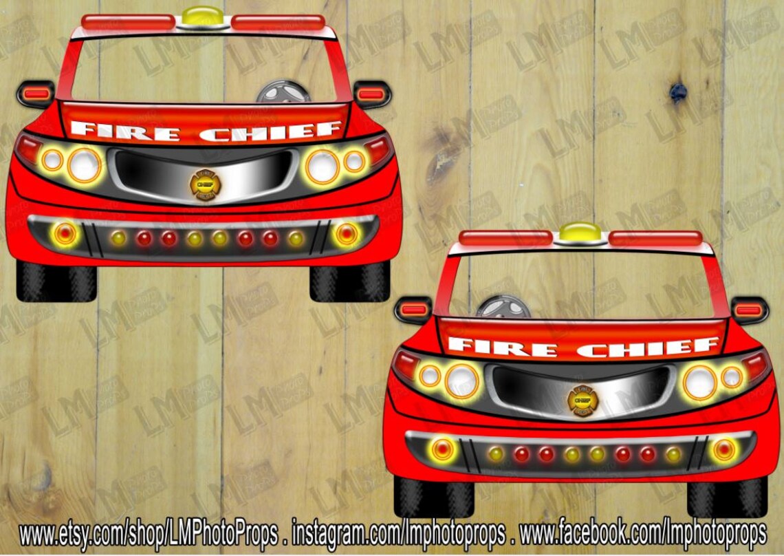 Large Fire Chief Car Prop File Fireman Photobooth File Fire - Etsy
