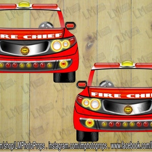 Large Fire Chief Car Prop File, Fireman Photobooth File, Fire Chief ...