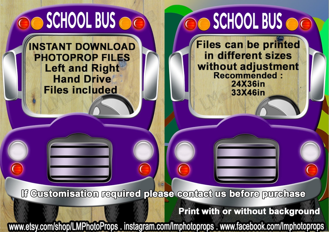 Giant Bus Prop, Extra Large Car Prop, Bus Prop, INSTANT DOWNLOAD, Bus ...