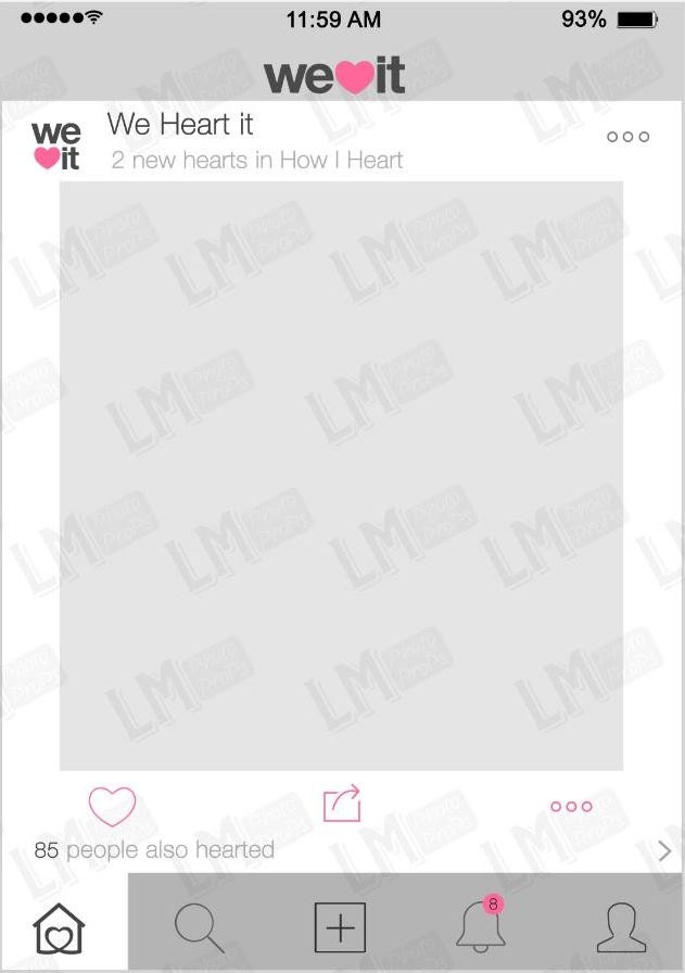 We Heart It Photo Prop Frame Customised DIY DIGITAL | Etsy