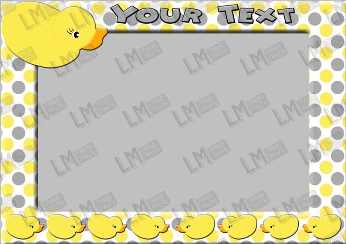 Rubber Duck Frame File Customised Photo Prop File Duck Theme | Etsy