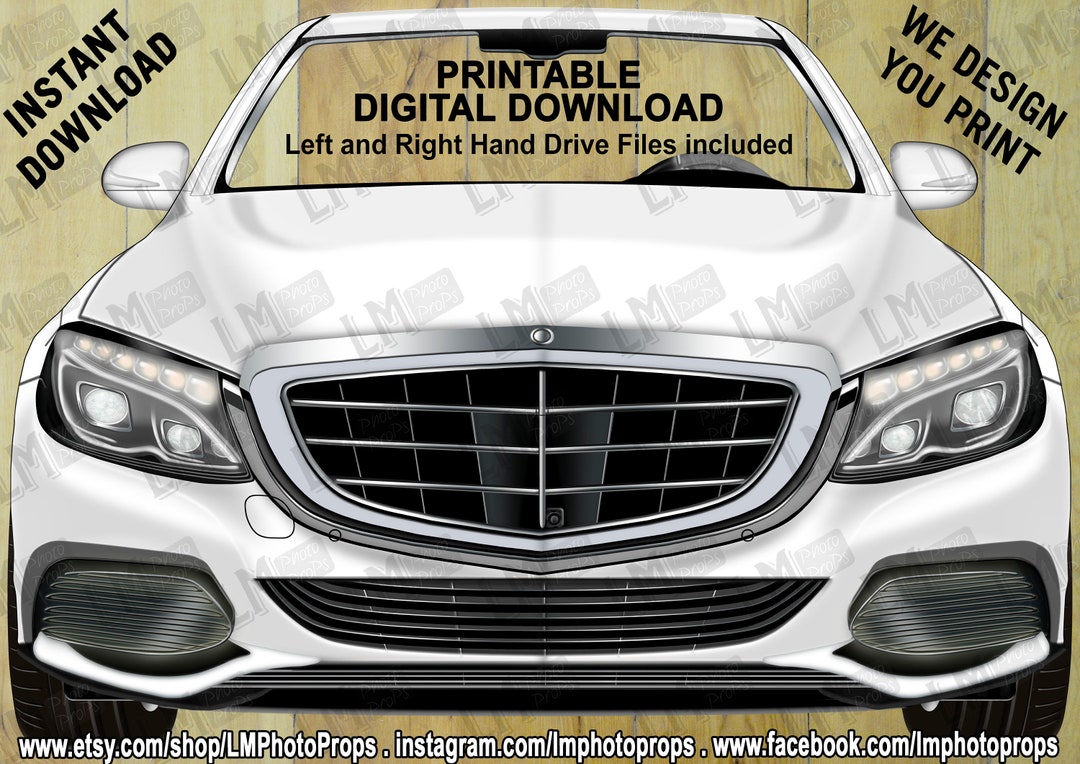 Mercedes Photo Prop, Mercedes Style, Photo Prop, Photo Booth, Printable ...