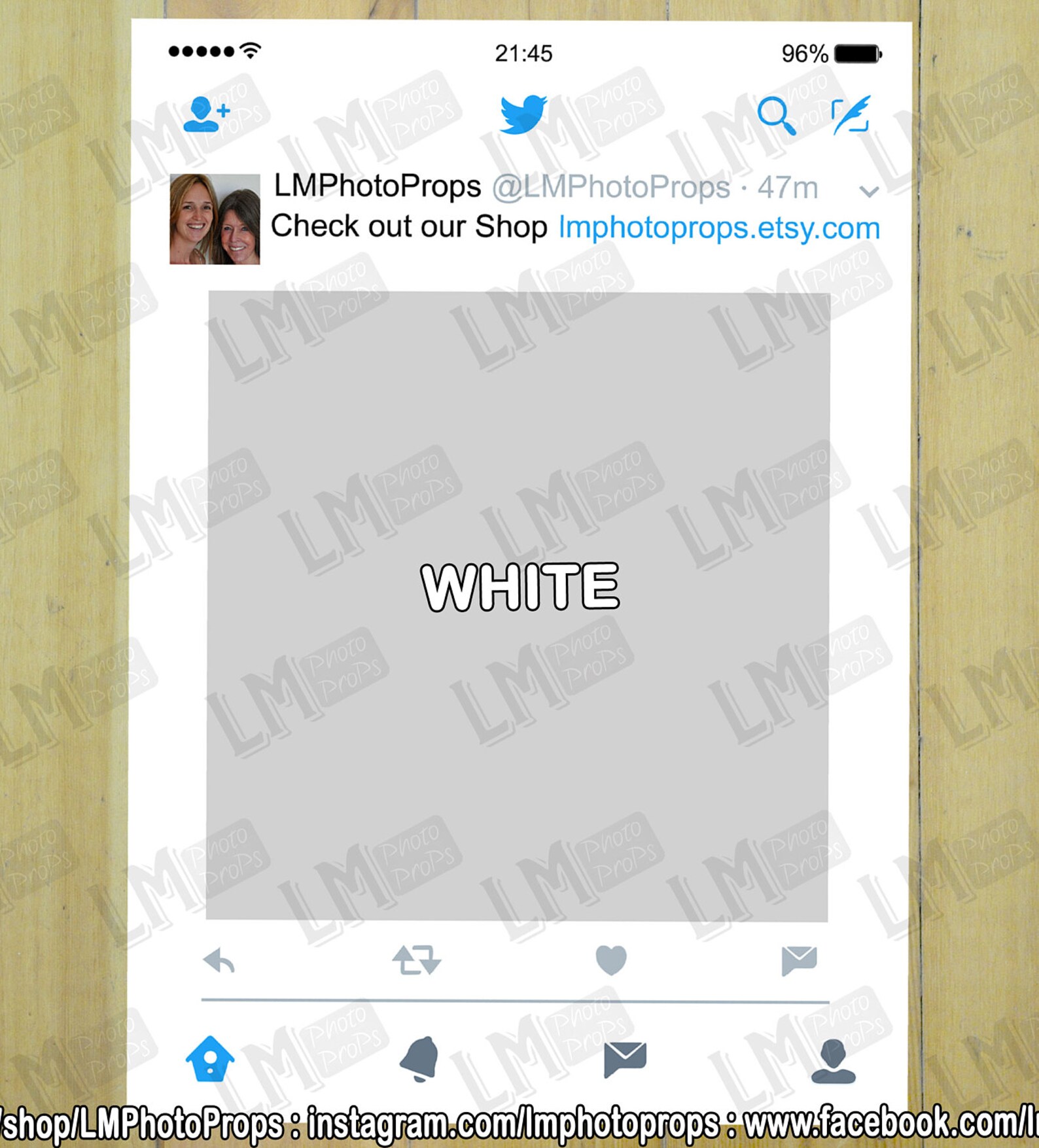 Social Media Photo Prop File. Printable Frame File DIY | Etsy