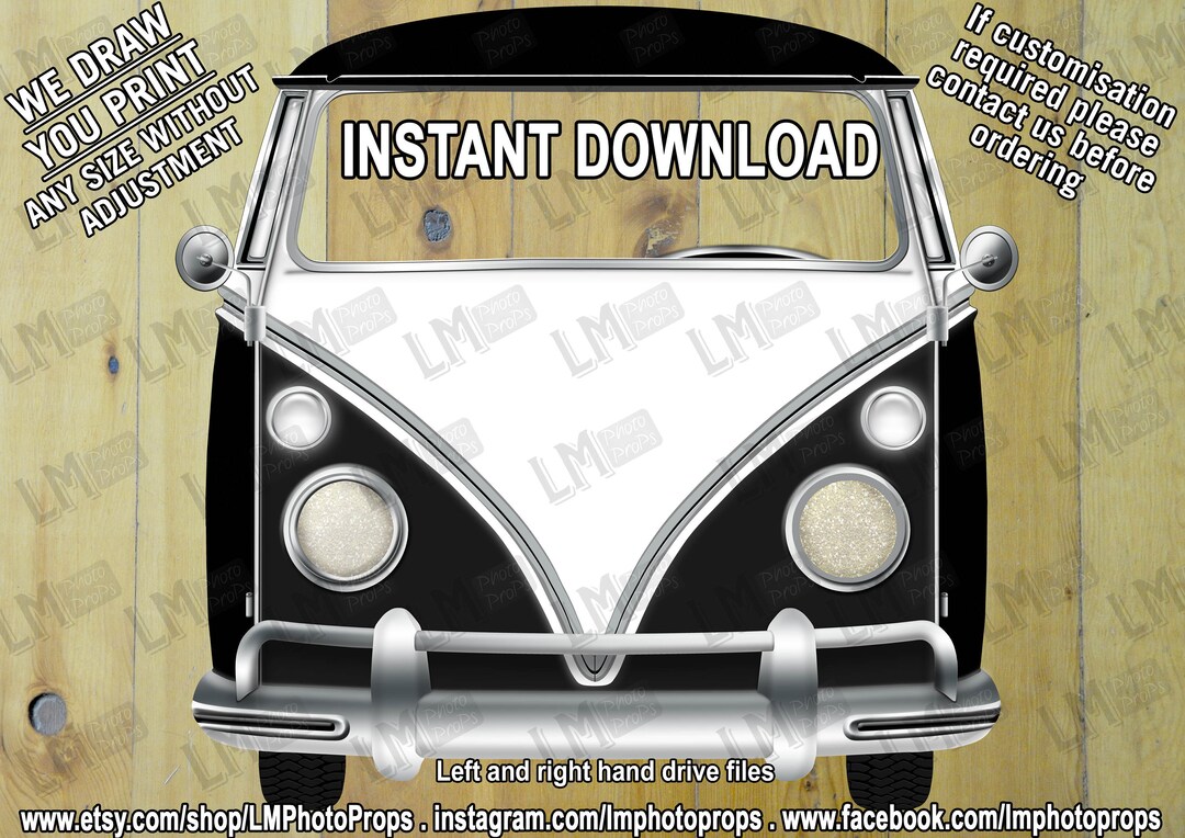 Camper, Extra Large Camper, Giant Camper Van, INSTANT DOWNLOAD ...