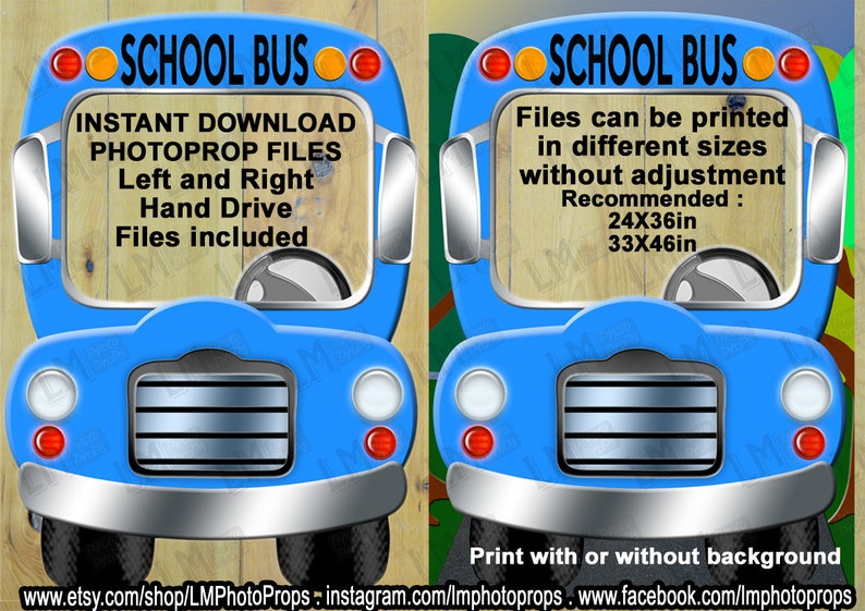 Giant Bus Prop Extra Large Car Prop Bus Prop Instant Download Bus Photo Prop Blue Bus 5527