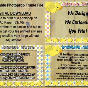 Rubber Duck Frame File Customised Photo Prop File Duck Theme - Etsy