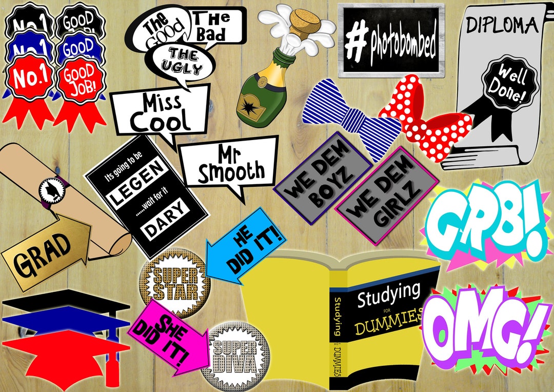 Graduation Photo Props Graduation Party Props, Graduation Photobooth ...