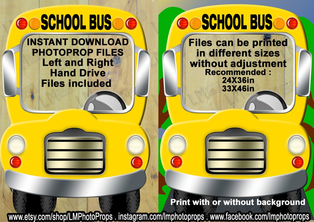 Extra Large Car Prop Giant Bus Photobooth INSTANT DOWNLOAD - Etsy Canada