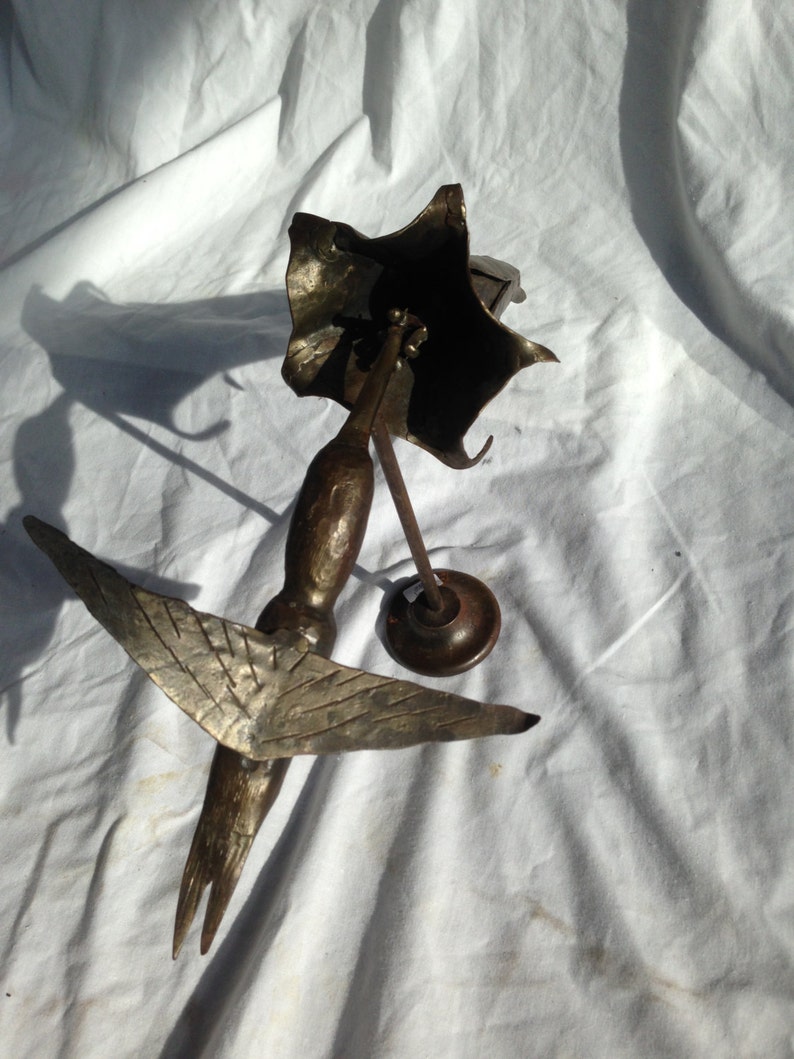 Hummingbird Sculpture. Hand Forged Steel Humming Bird and - Etsy