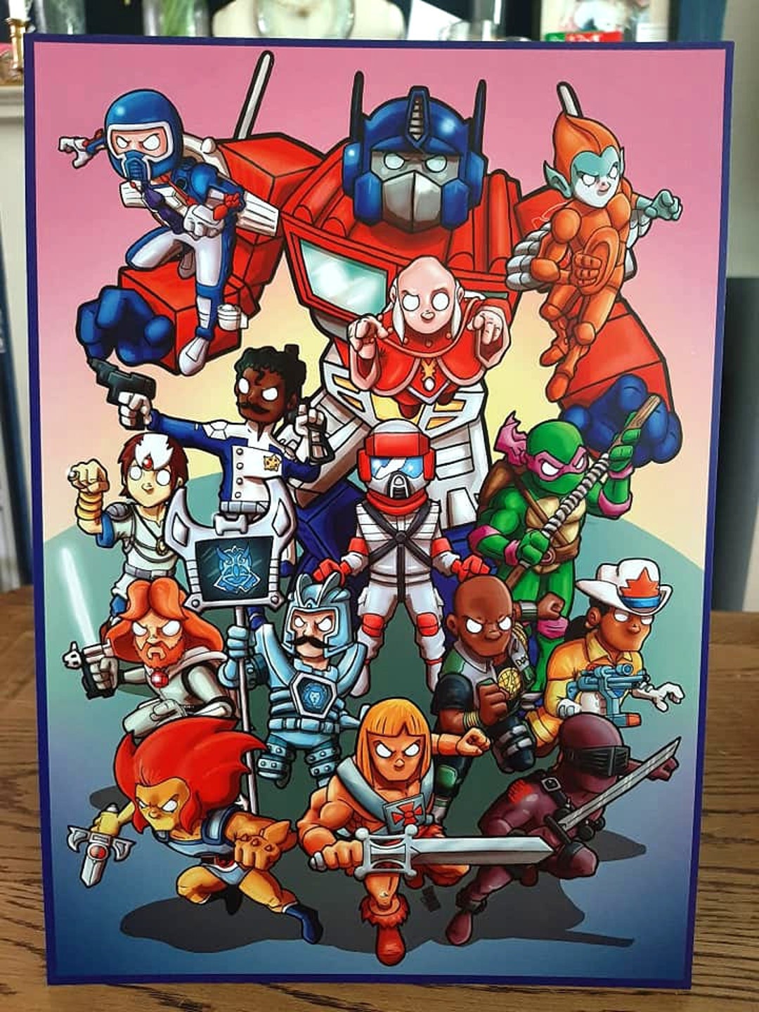 80's Cartoon Action Heroes Mashup A4 Print - Etsy