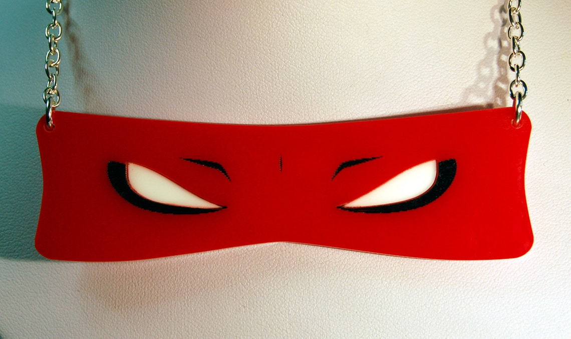 TMNT Turtles Mask Acrylic Necklace - Etsy UK