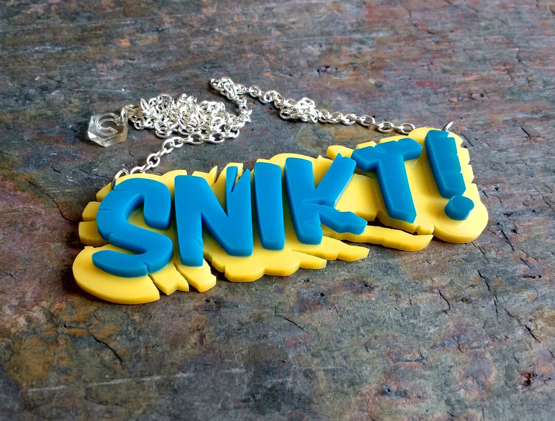 Snikt! Acrylic Necklace - Etsy
