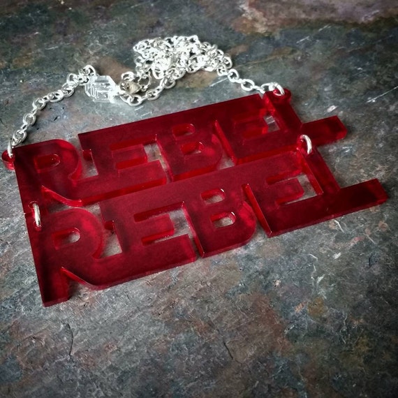 Rebel-Rebel necklace Bowie/Starwars crossover necklace | Etsy
