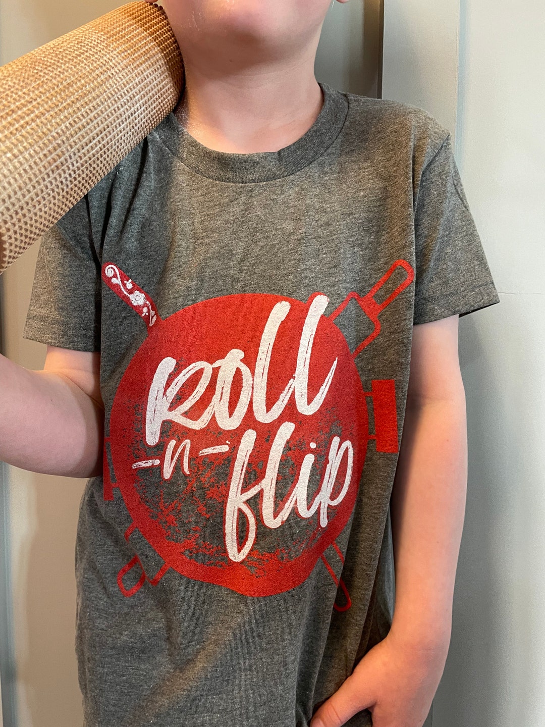 Roll-n-flip Youth Graphic Tee, Lefse - Etsy