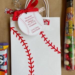 Baseball Themed Paper Gift Bag With Personalized Paper Bag - Etsy