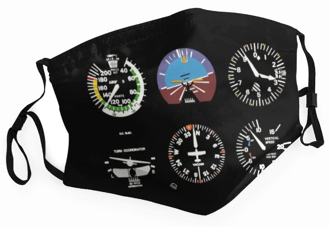 AEROPLANE PLANE Face Mask Helicopter Flight Controls Air Show Nose Wire ...