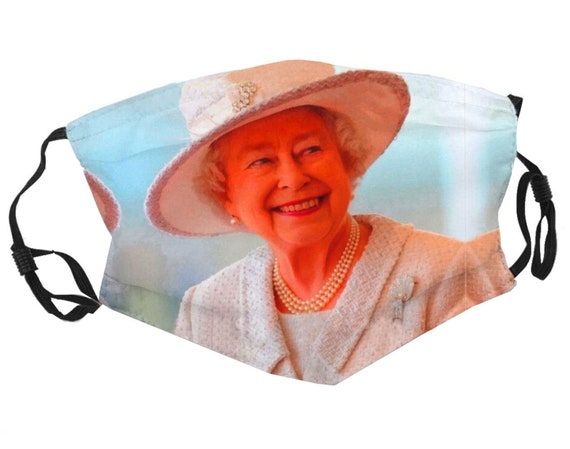 QUEEN ELIZABETH Face Mask Pop Art Orange Fun Gift Nose Wire - Etsy UK
