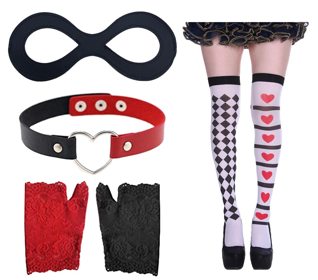 Eye Mask Choker Lace Fingerless Gloves Hold up Stockings - Etsy
