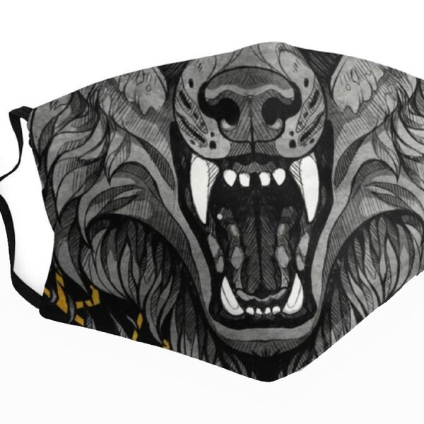Wolf Face Mask - Etsy