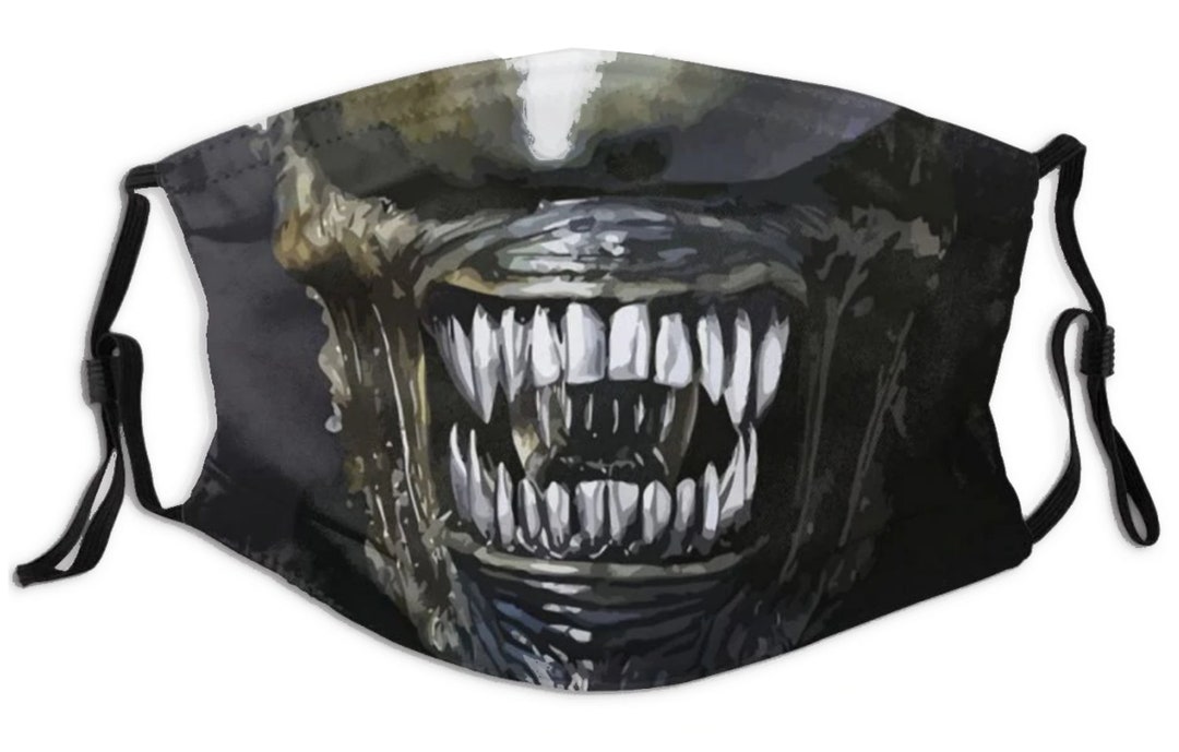 PREDATOR ALIEN Face Mask Adjustable Nose Wire Halloween Gift for Him ...