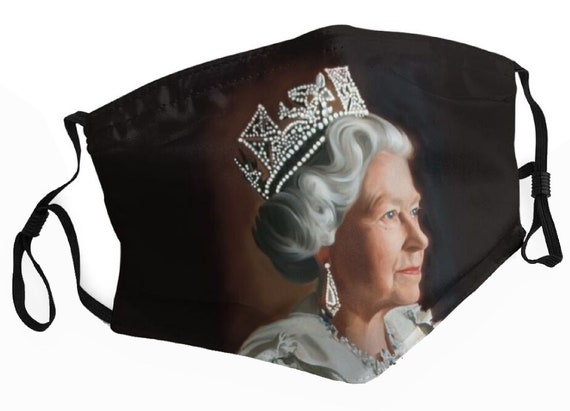 Queen Elizabeth Face Mask Crown Patriotic Nose Wire Adjustable - Etsy UK