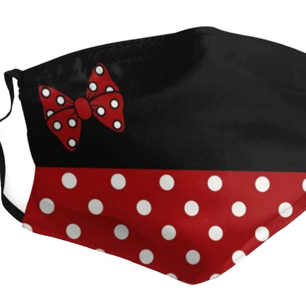 Minnie Mouse Face Mask - Etsy