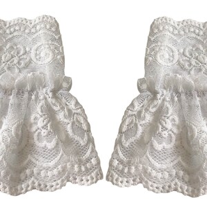 LACE CUFFS Frill Black White Gothic Victorian Wedding Fancy - Etsy