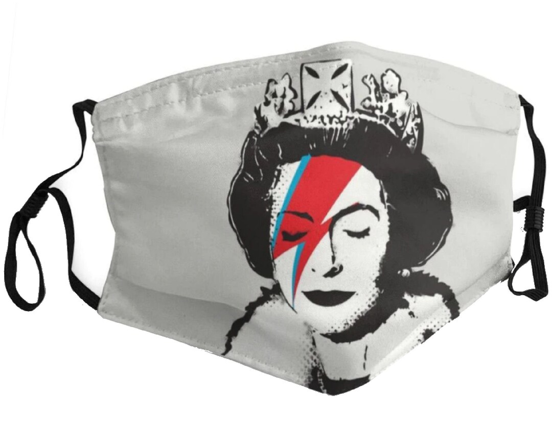 Queen Elizabeth Face Mask Punk God Save the Queen Nose Wire Adjustable ...