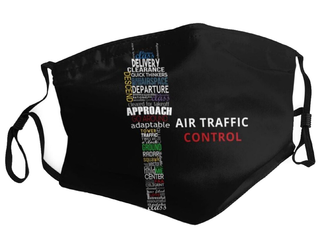 PLANE Face Mask Air Traffic Control Show Nose Wire Adjustable Birthday ...