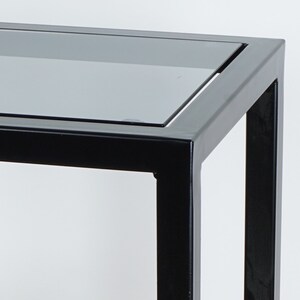 Contemporary Steel & Glass Cube Side Table | Etsy UK