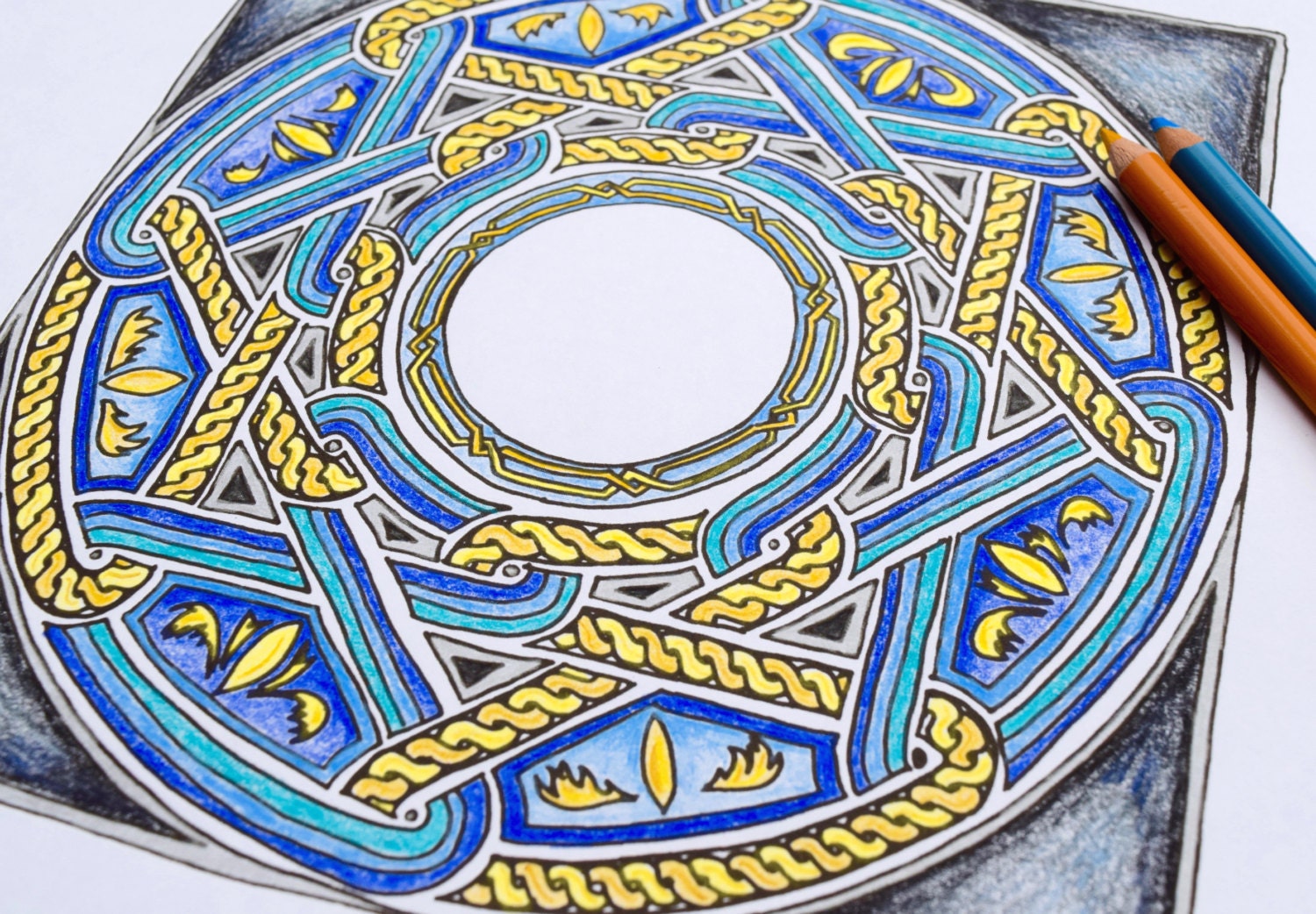 Greece Coloring or Watercolor Pages With Hand-drawn Images // Travel ...