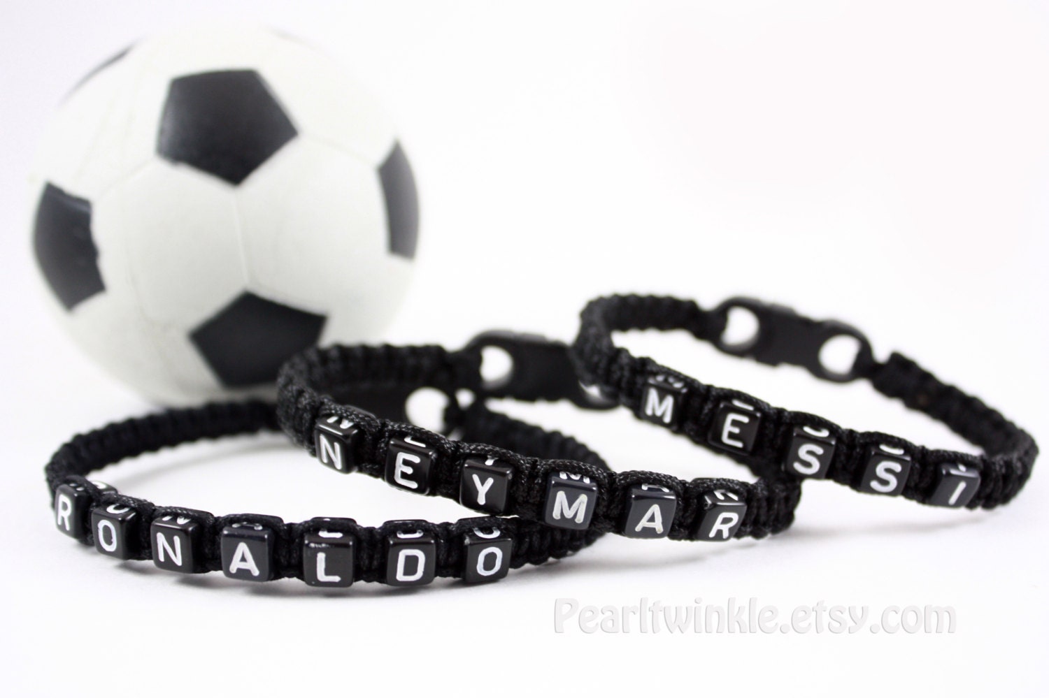 Personalized Soccer Bracelet Wristband, Messi Ronaldo Neymar Bracelet ...