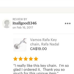 Vamos Rafa Key Chain, Rafa Nadal Tennis Keychain, Personalized Tennis ...