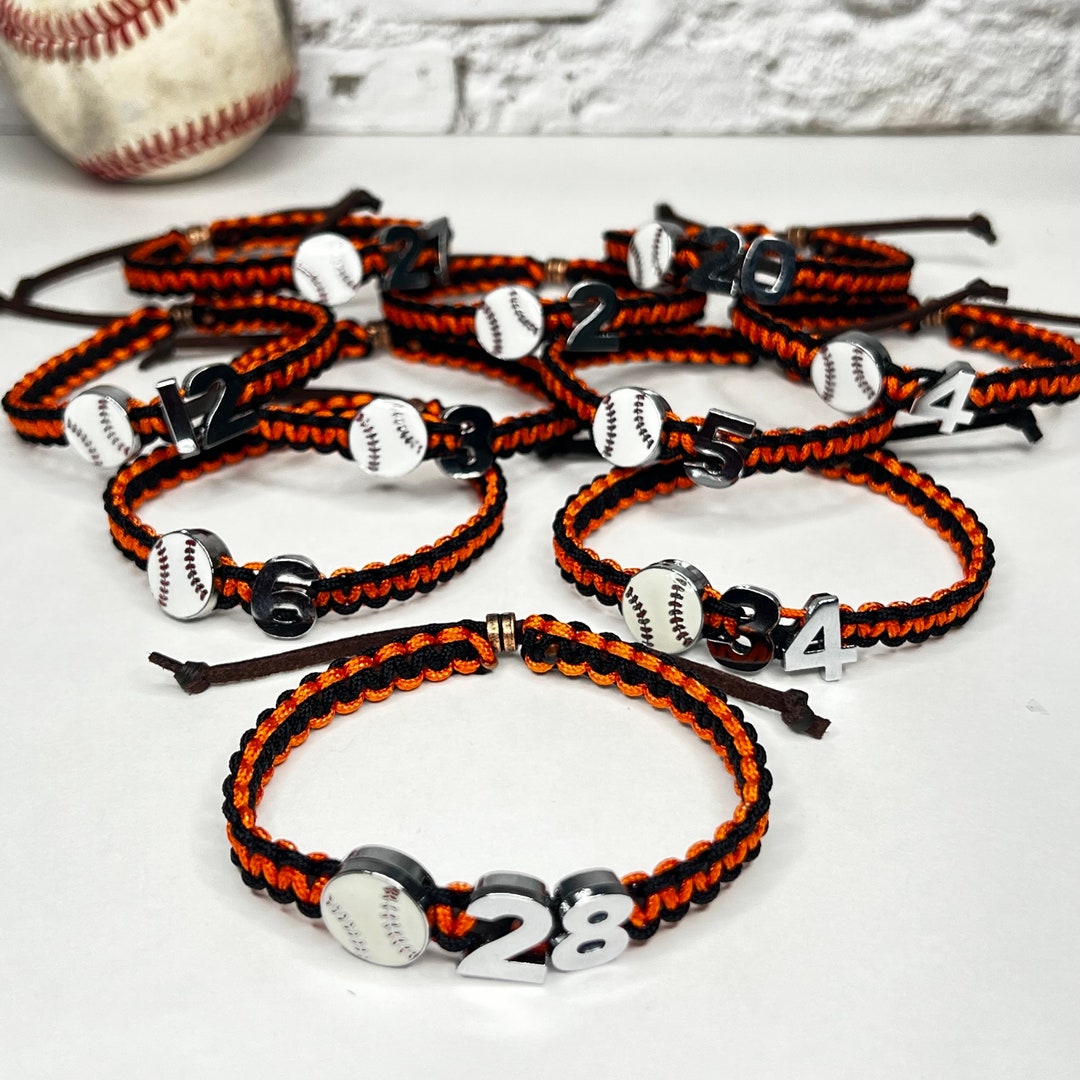 Set of 8,10+ Custom Sports Team Bracelet With Number, Adjustable ...
