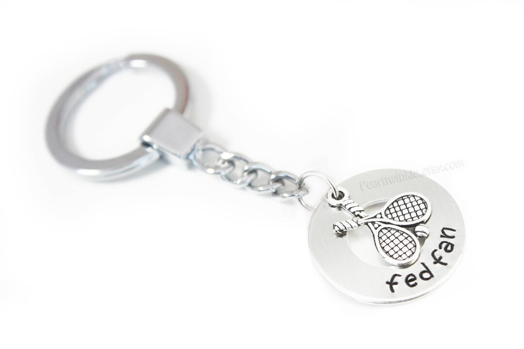 Fed Fan Customized Tennis Sports Keychain, Fed Fan Keychain, Tennis ...