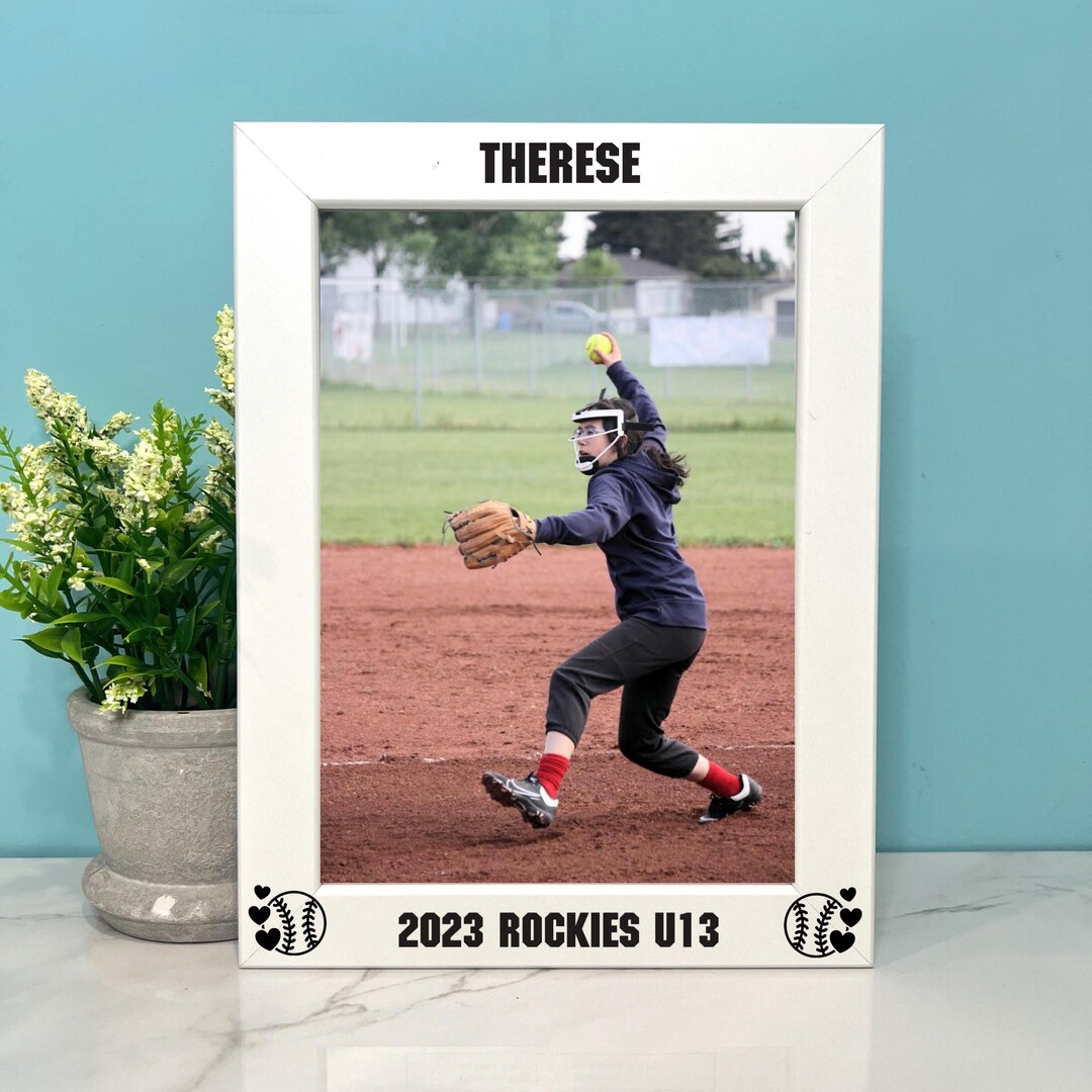 Personalized Softball Picture Frame, Enter Text, Tournament Souvernir ...