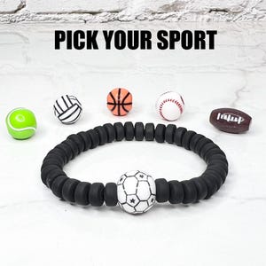 Customized Sports Bracelet, Team Sports Bracelet, Pick Sport Color ...