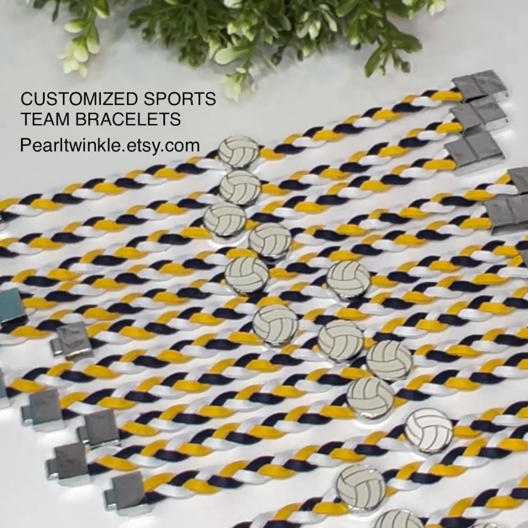 Set of 8, 10+ Custom Team Sport Bracelet Wristband, No Number, Soccer ...