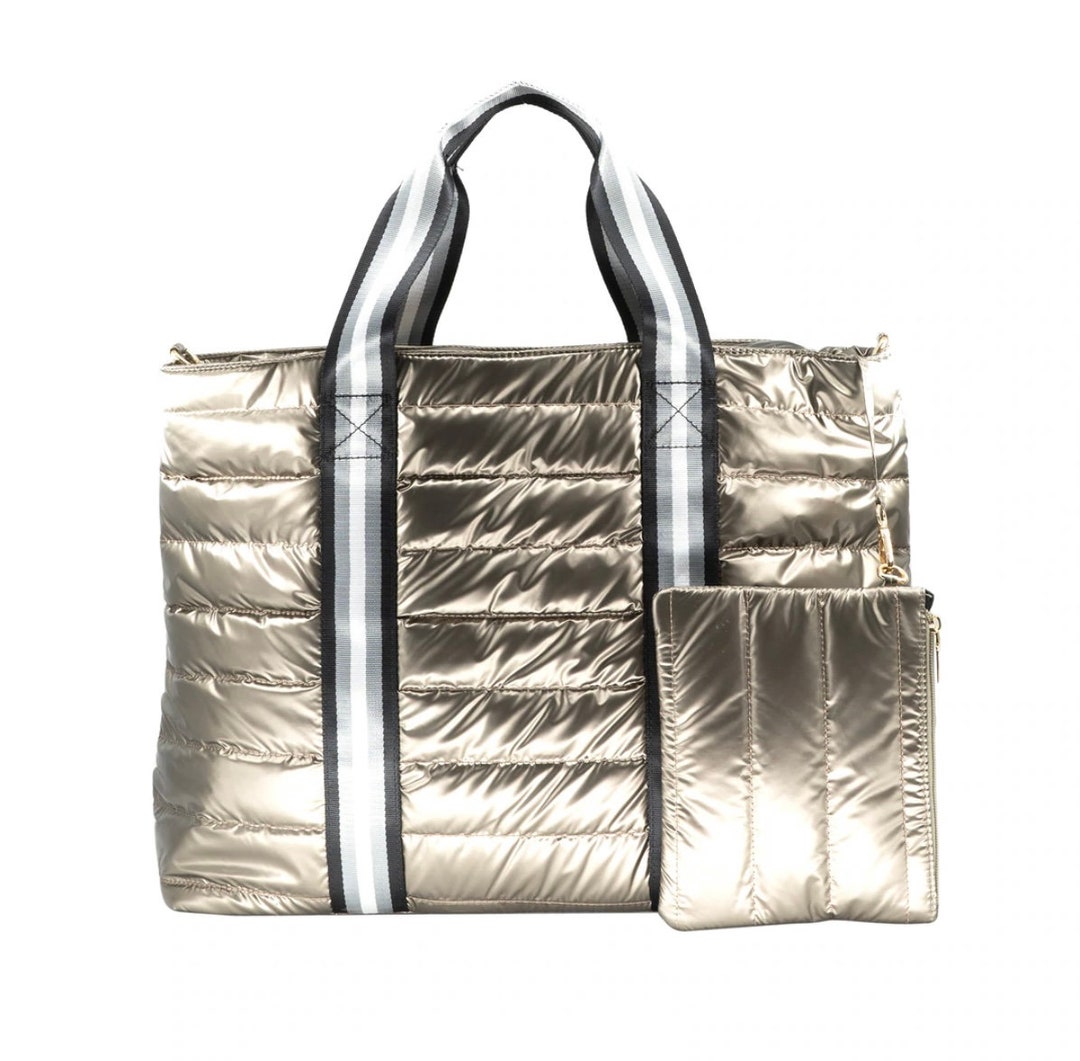 Nylon Puffer Weekender Travel Bag With Cosmetic Bag Travel Bag - Etsy