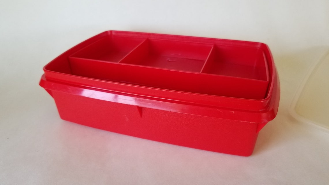 Tupperware Storage Box 1970s Red 3pc Tackle/Sewing/Game | Etsy